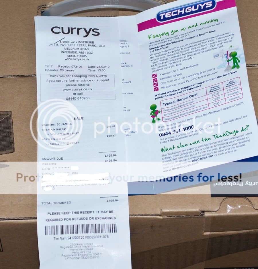 Acer X243H 24" 1080p monitors for £99.97 each (instore) @ Currys ...
